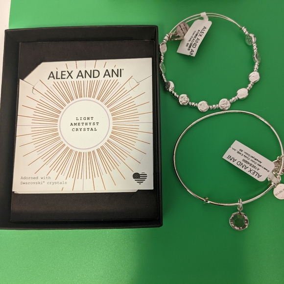 Alex and Ani | Jewelry | Nwt Alex And Ani Amethyst Bangle | Poshmark